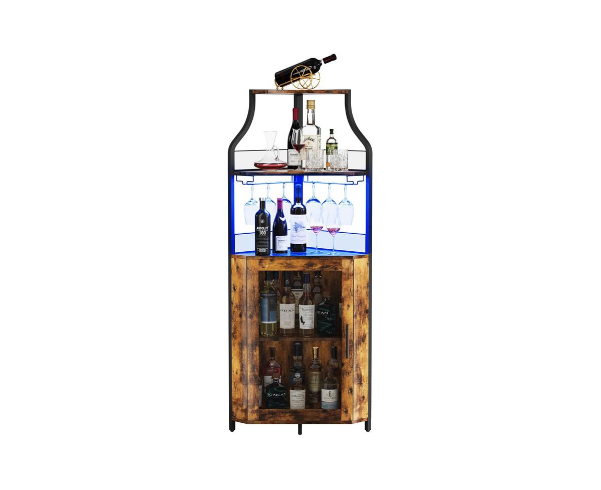 Click here for gaomon Corner Bar Cabinet with Led Lights  Industr... prices