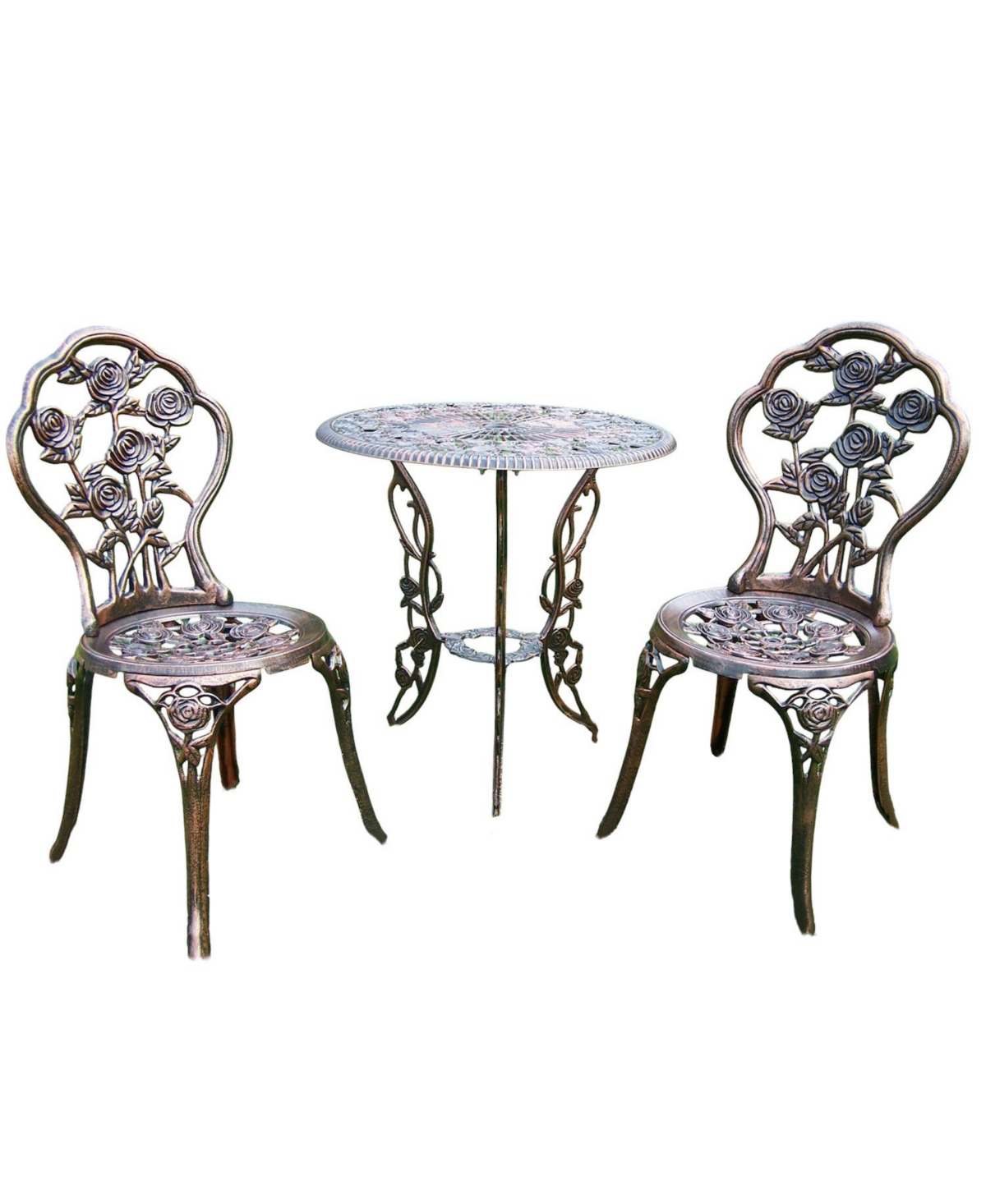 Click here for Slickblue 3-Piece Outdoor Bistro Set with Rose Des... prices