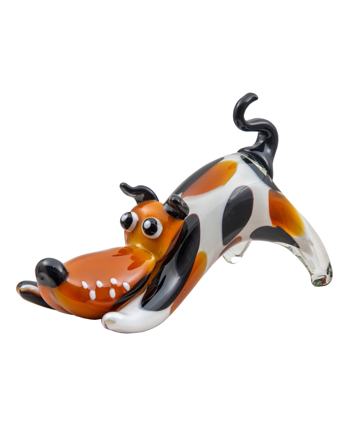 Click here for Dale Tiffany 6.25 Zainy Dog Art Glass Figurine - B... prices