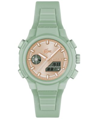 Lacoste Women's LC33 Green Silicone Strap Watch, 40mm - Macy's