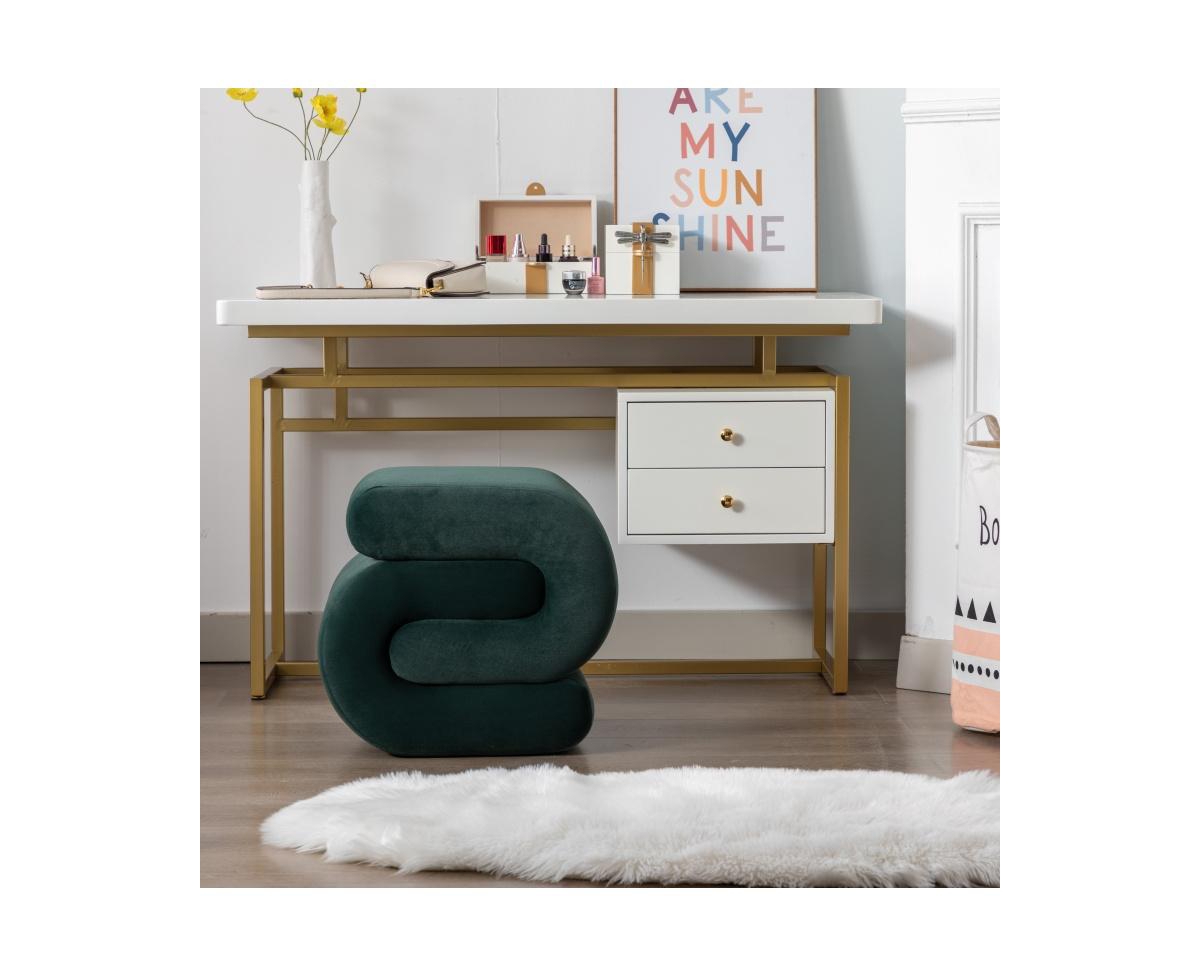 Click here for Chic S-Shape Velvet Footstool  Upholstered Makeup... prices