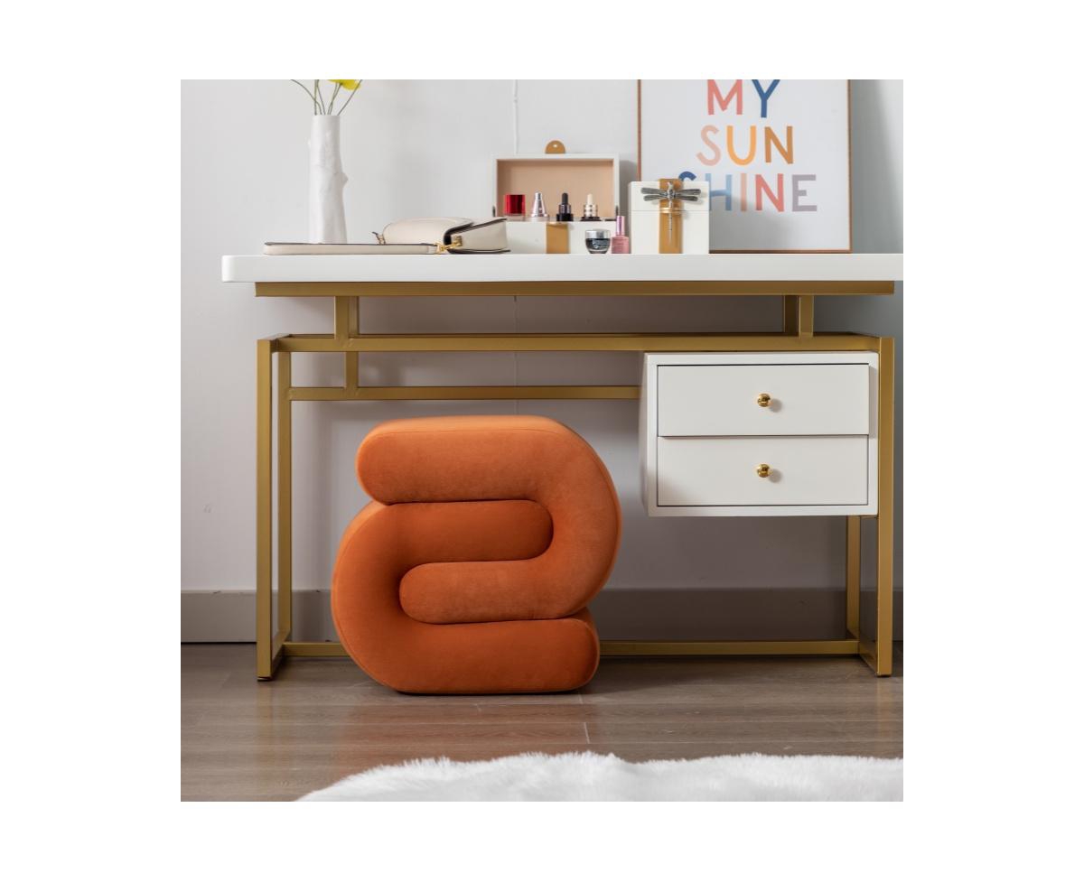 Click here for Chic S-Shape Velvet Footstool  Upholstered Makeup... prices