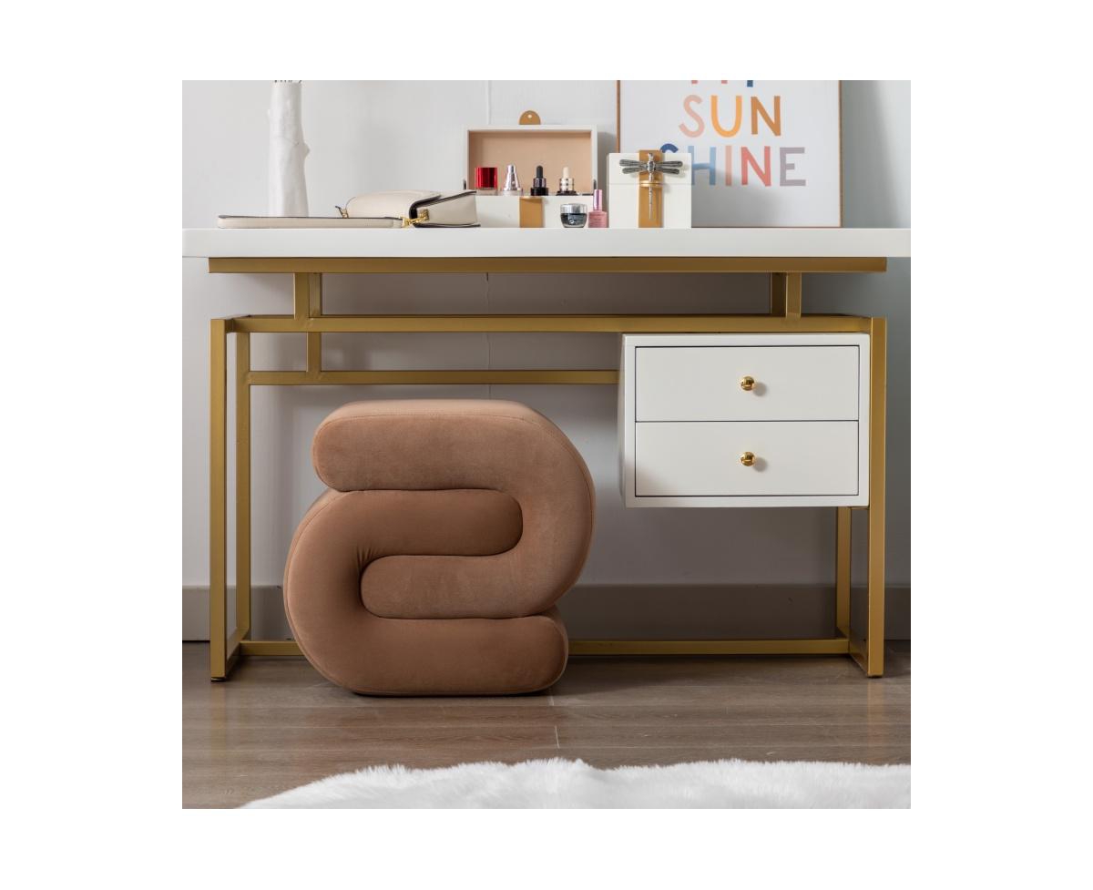 Click here for Chic S-Shape Velvet Footstool  Upholstered Makeup... prices