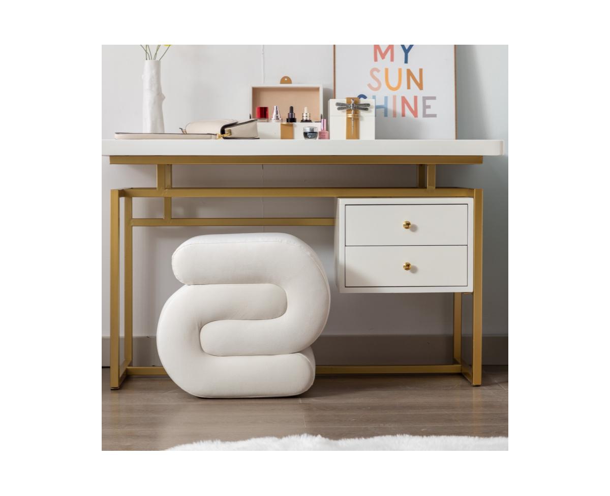 Click here for Chic S-Shape Velvet Footstool  Upholstered Makeup... prices