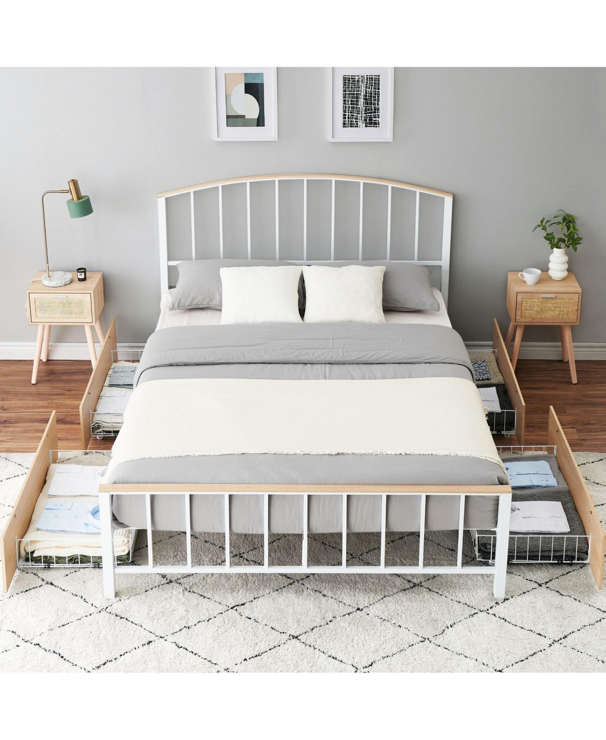 Click here for gaomon Full Platform Bed Frame with Headboard & Fo... prices
