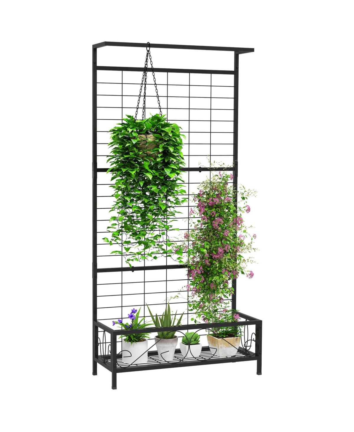 Click here for Outsunny 74" Tall Metal Plant Sd with Trellis... prices