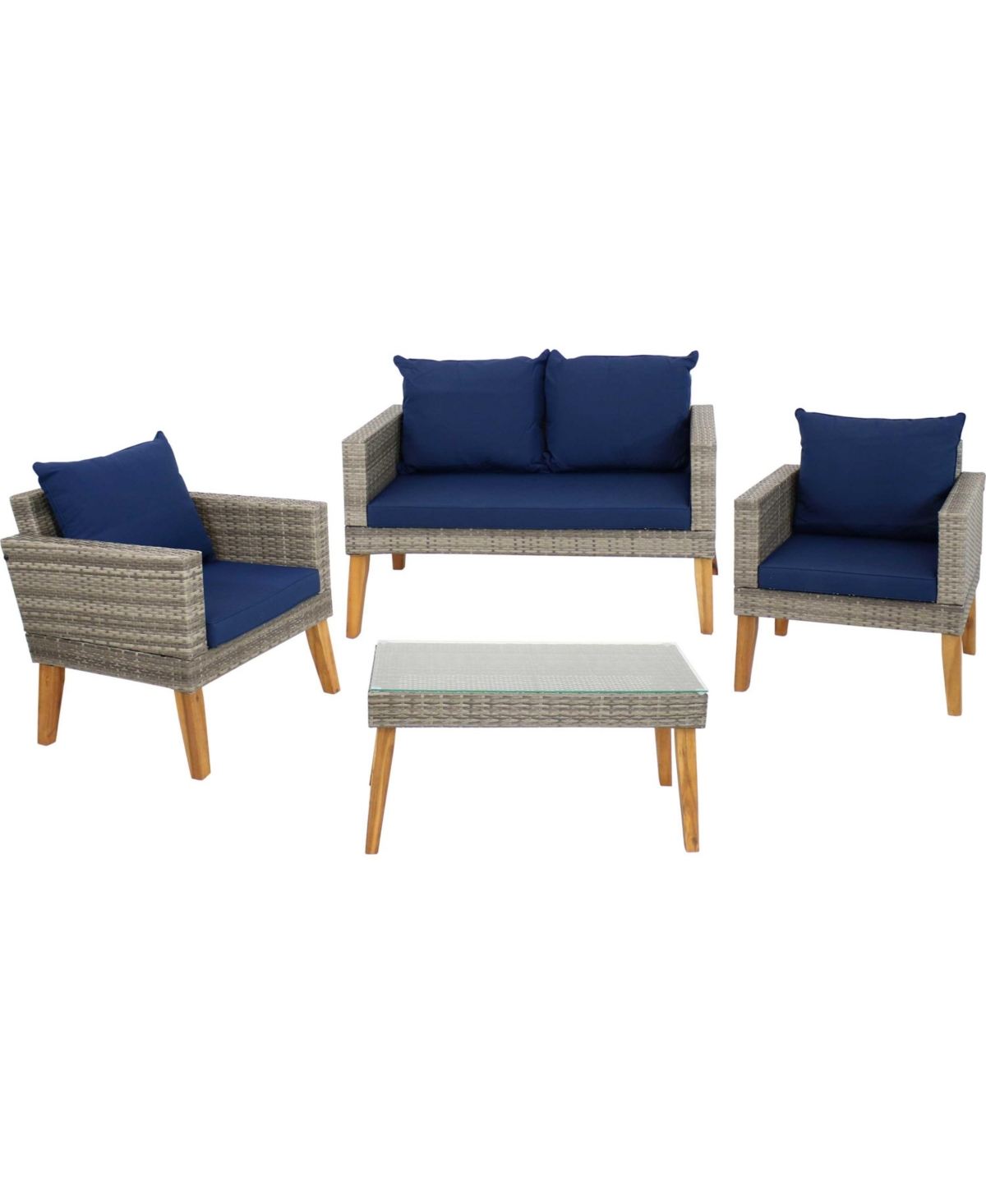 Click here for Outdoor Rattan and Acacia Wood Clifdon Patio Furni... prices