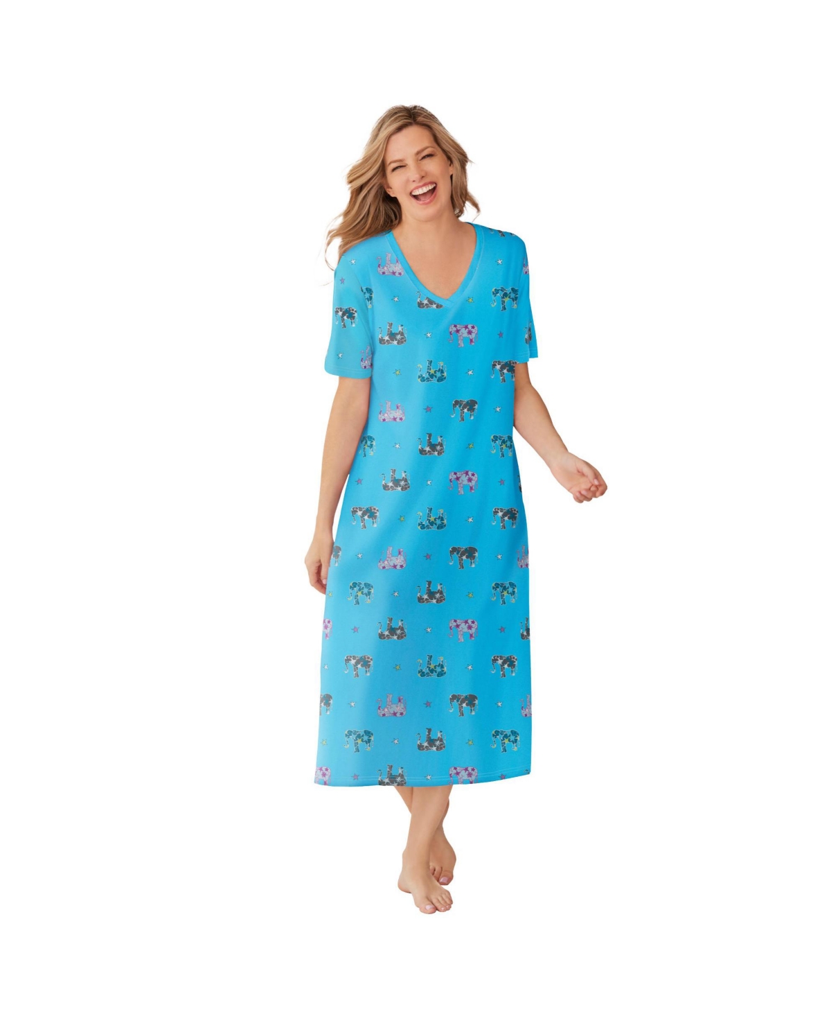 Click here for Dreams & Co. Womens Long Print Sleepshirt - Caribb... prices