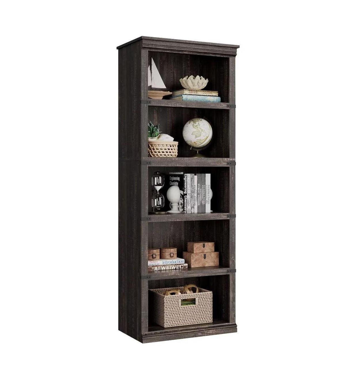 Click here for gaomon Farmhouse Book Shelf with Storage - Dark gr... prices