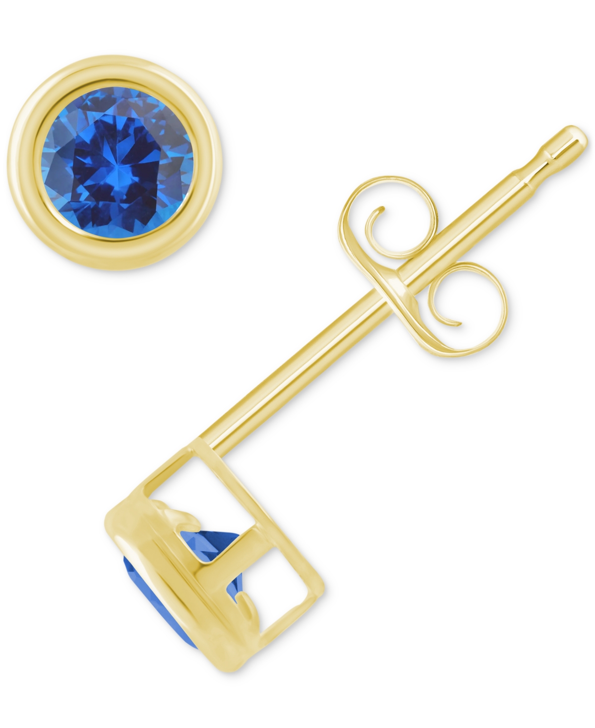 Click here for Macys Gemstone Round Stud Earrings in 10k Yellow G... prices