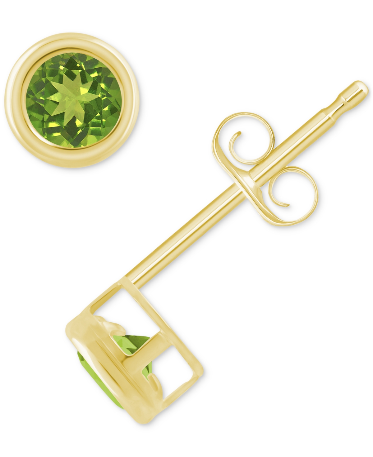 Click here for Macys Gemstone Round Stud Earrings in 10k Yellow G... prices