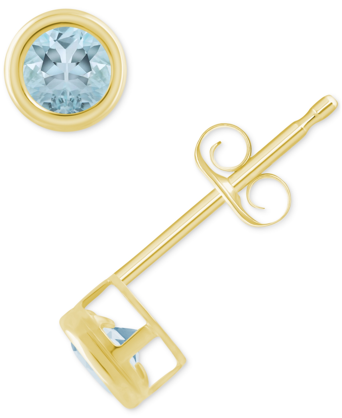 Click here for Macys Gemstone Round Stud Earrings in 10k Yellow G... prices