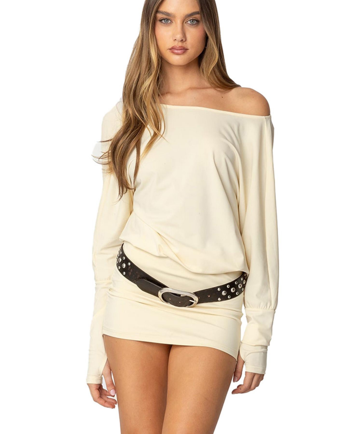 Click here for Edikted Womens Venice Open Back Mini Dress - Cream prices