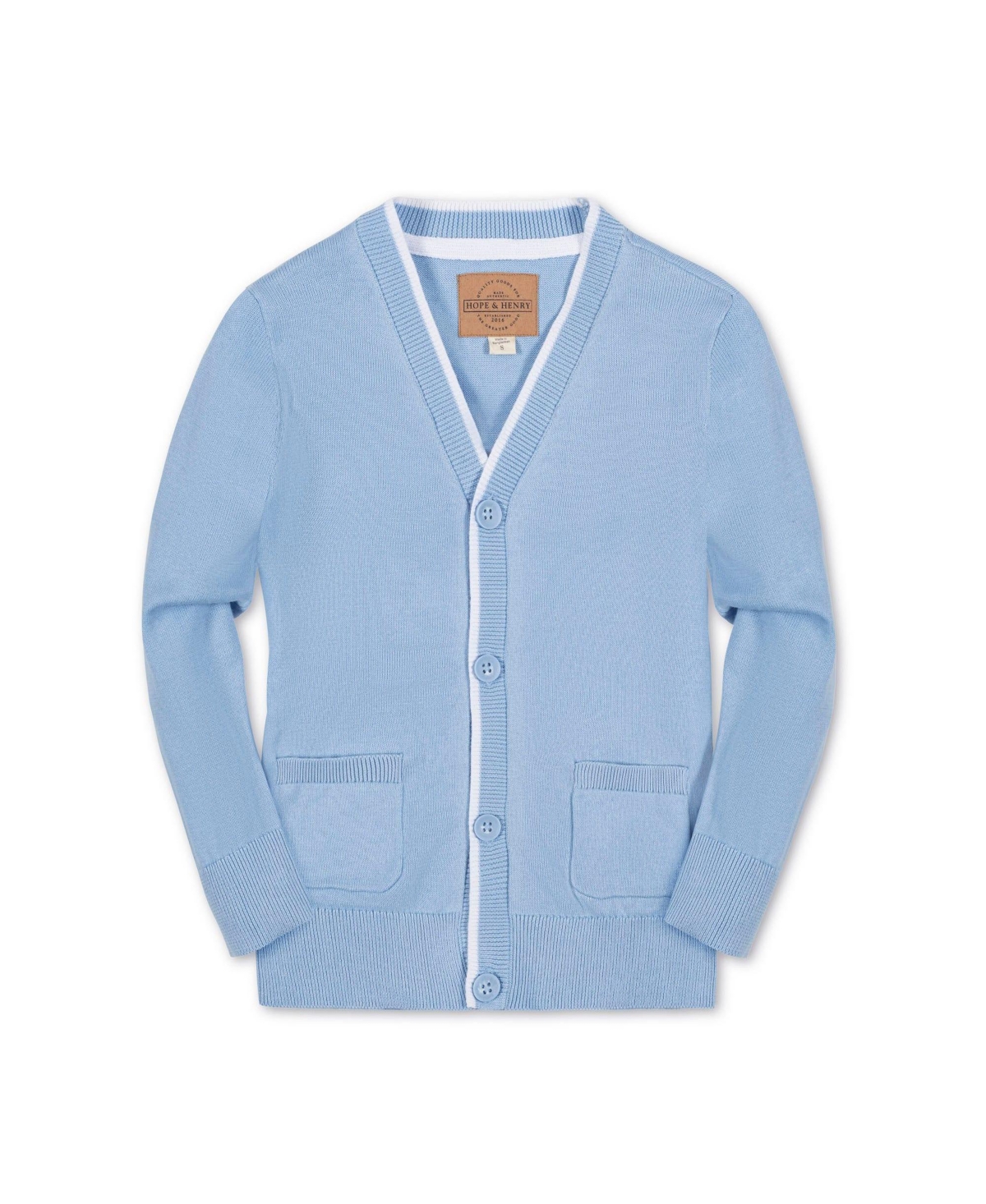 Click here for Hope & Henry Baby Boys Long Sleeve Tipped Cardigan... prices