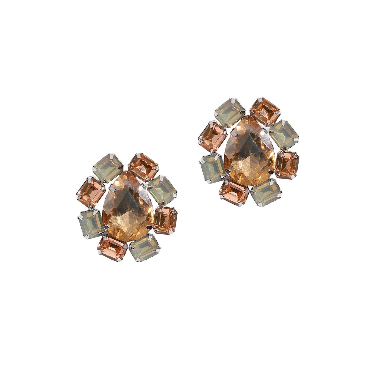 Click here for Crystal Pear Stud Earrings - Silver prices