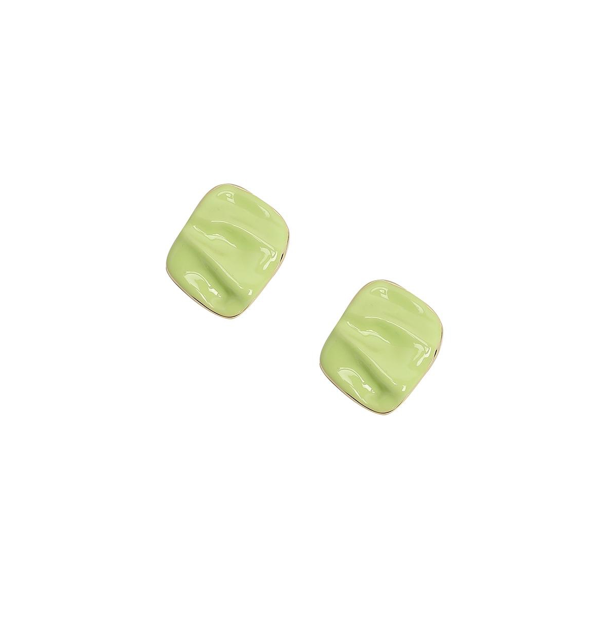 Click here for Textured Enamel Stud Earrings - Green prices
