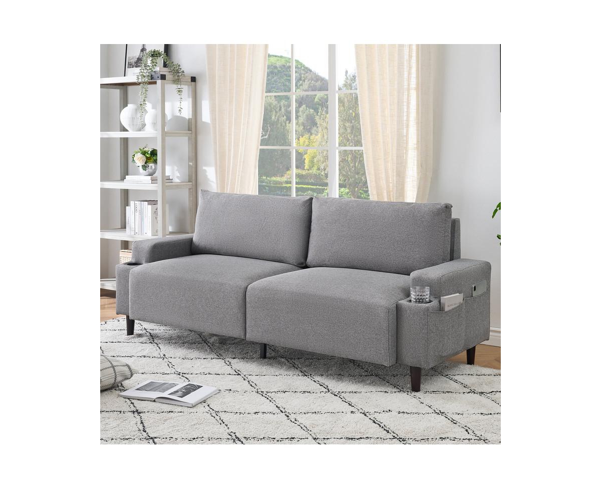 Click here for gaomon 80.7 Modern Square Armrest Cushioned Sofa w... prices