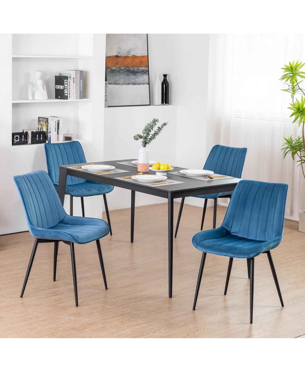Click here for Dyhome Mid Century Dining Chairs  Upholstered Meta... prices