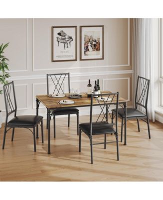 gaomon Dining Table Set for 4, Modern Kitchen Table and Chairs Set of 4 ...