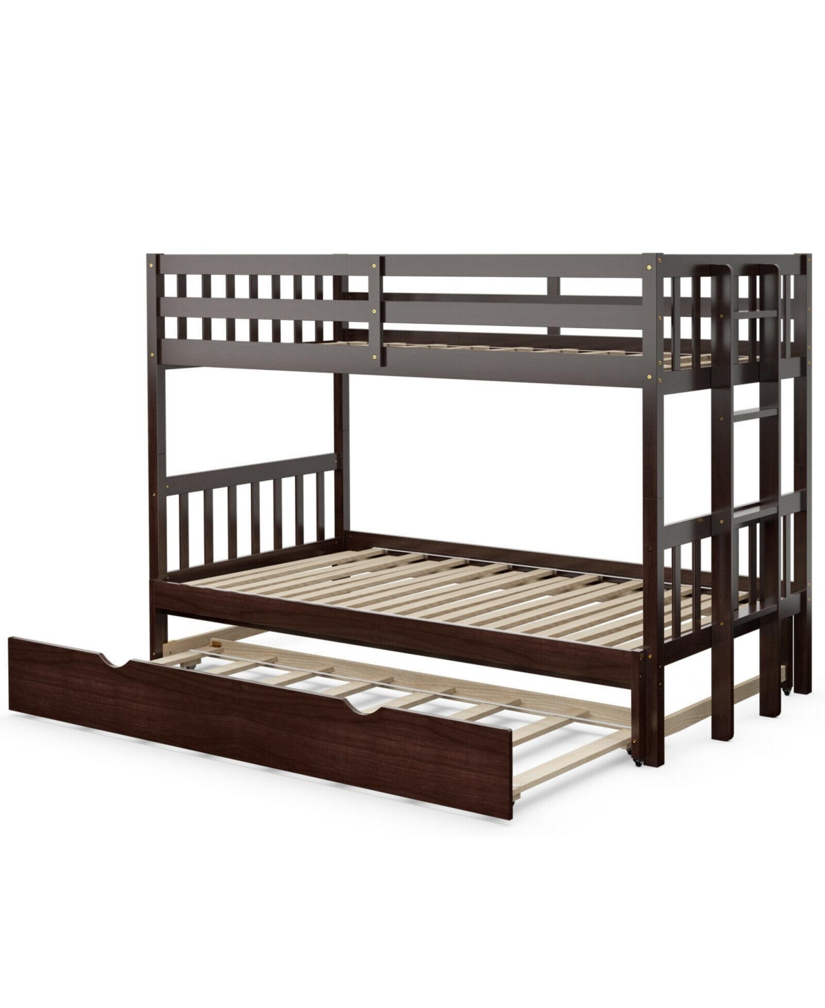 Click here for Twin Pull-Out Bunk Bed with Trundle Wooden Ladder... prices