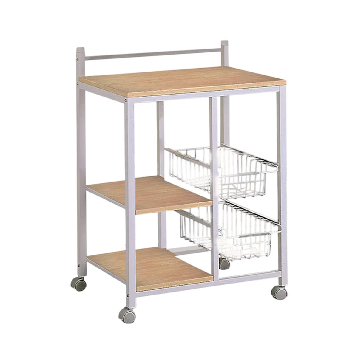 Click here for Slickblue Kitchen Cart with 3 Shelves and 2 Storag... prices