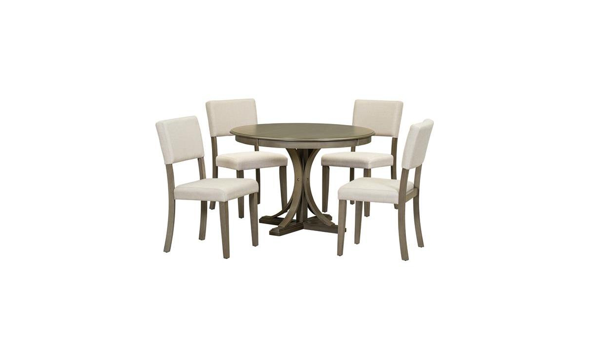 Click here for Slickblue 5-Piece Retro Round Dining Table Set wit... prices