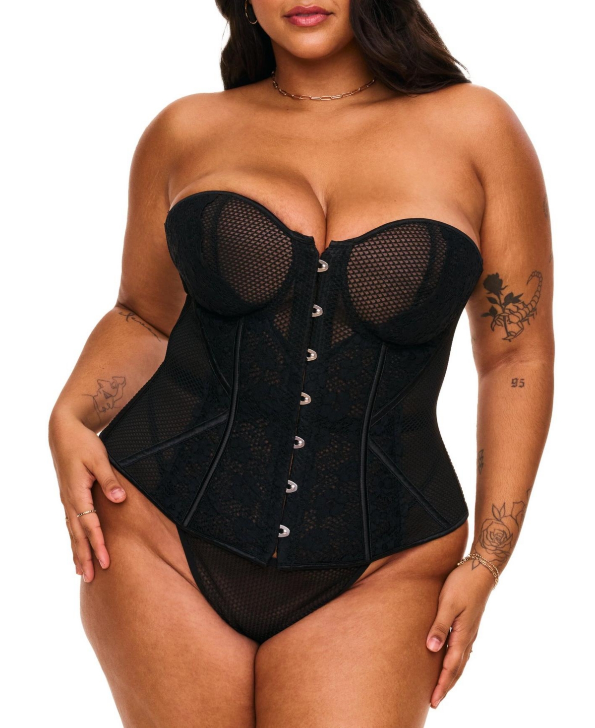 Click here for Adore Me Plus Size Padma Sweetheart Corset & G-Str... prices