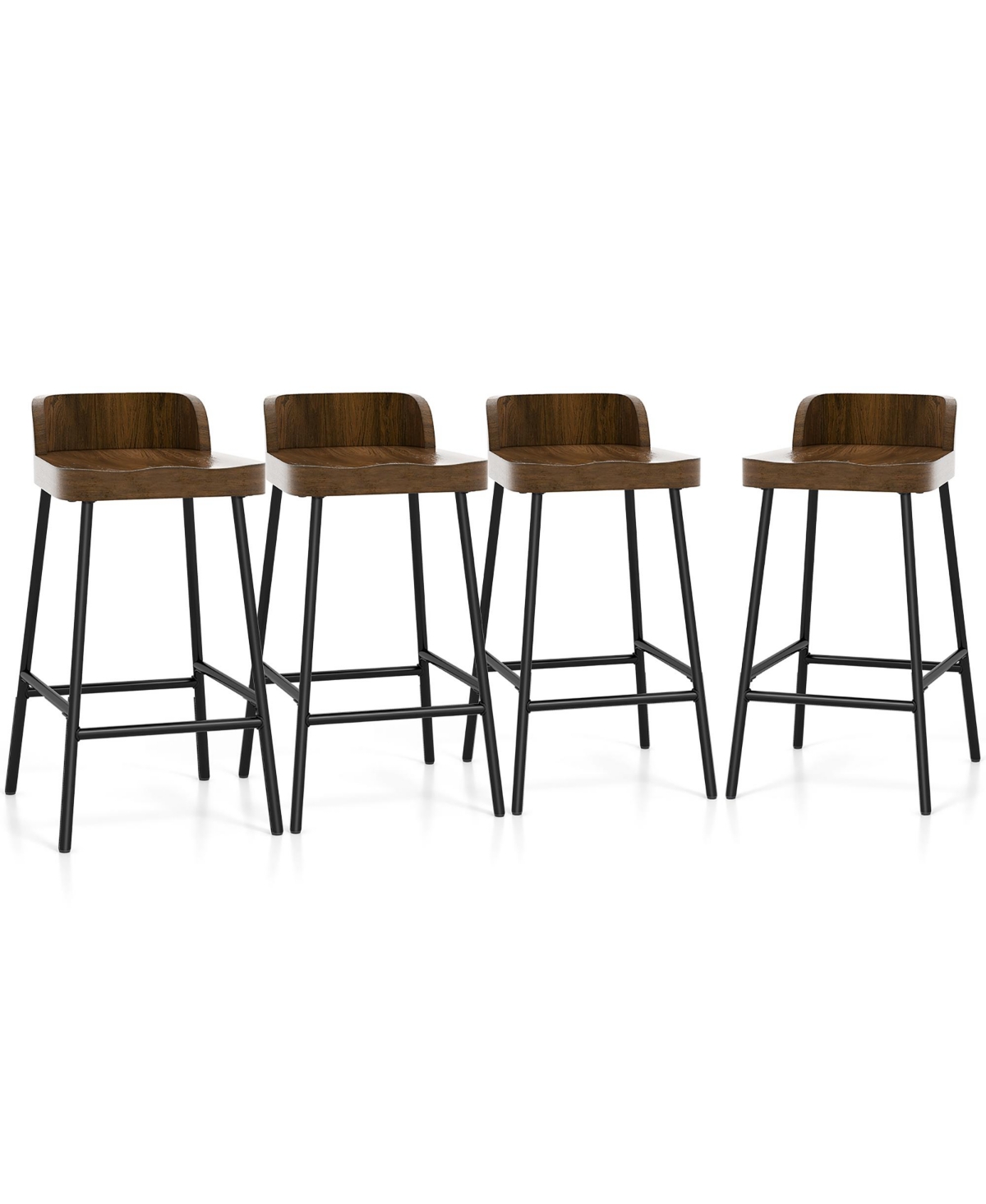 Click here for Gymax 24.5Bar Stool Set of 4 Armless Bar Chair w/... prices