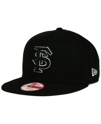 New Era Florida State Seminoles Black White 9FIFTY Snapback Cap - Macy's