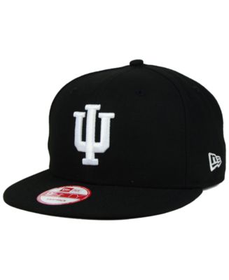 New Era Indiana Hoosiers Black White 9FIFTY Snapback Cap - Macy's