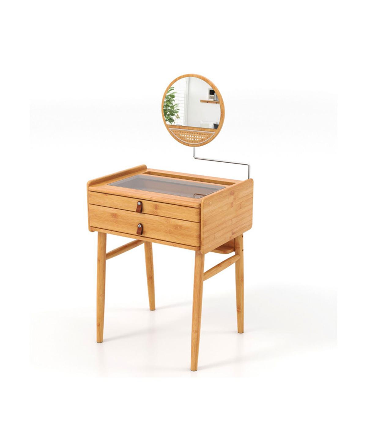 Click here for Slickblue Dressing Vanity with Mirror and 2 Storag... prices