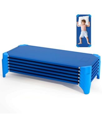 Costway 6 Pack Stackable Daycare Cots with Easy Lift Corners Heavy-Duty ...