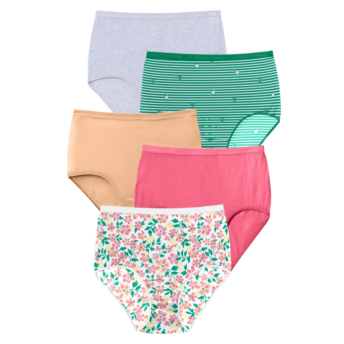 Click here for Comfort Choice Womens Cotton Brief 5-Pack - Tropic... prices