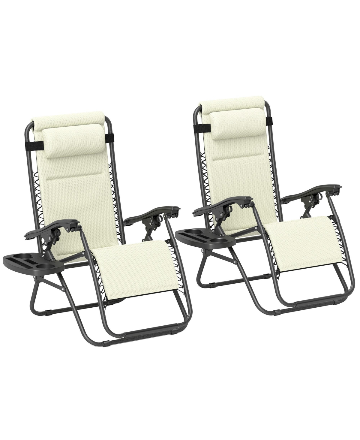 Click here for Outsunny Zero Gravity Lounge Chair Set Padded Outd... prices