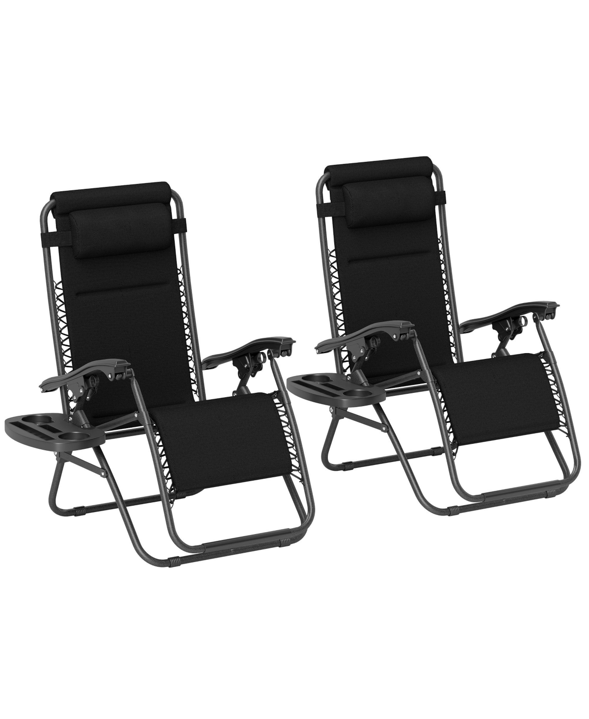 Click here for Outsunny Zero Gravity Lounge Chair Set Padded Outd... prices