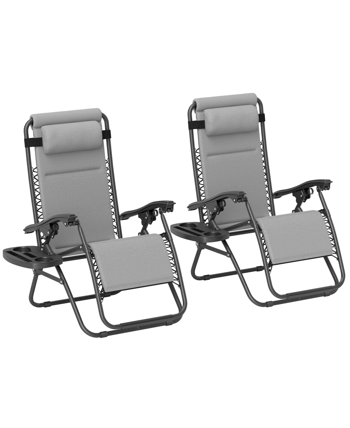 Click here for Outsunny Zero Gravity Lounge Chair Set Padded Outd... prices