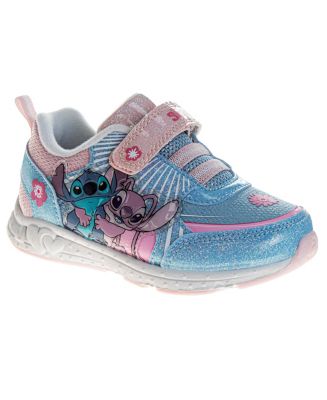 Disney Toddler and Little Girls Stitch and Angel Hook and Loop Pull Tab ...