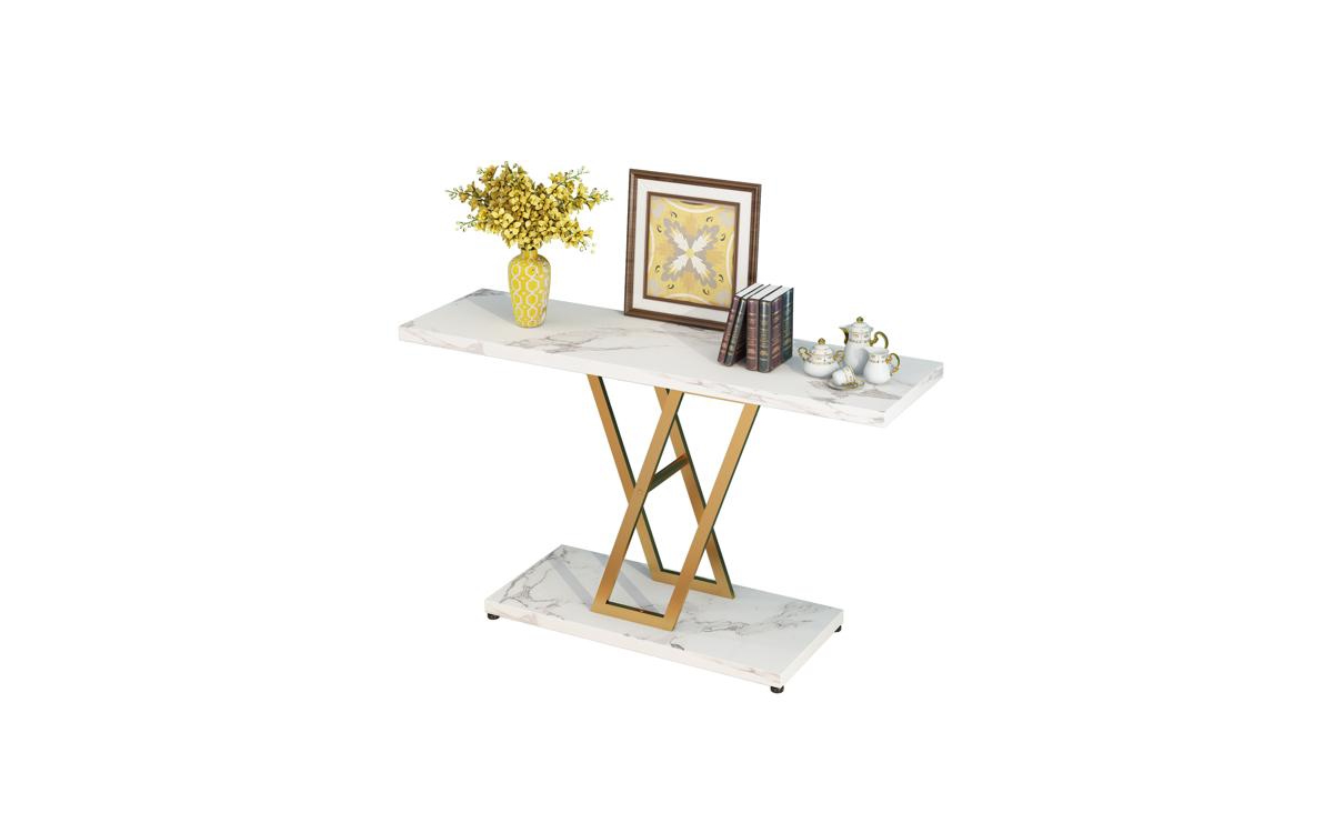 Click here for Slickblue Industrial Console Table for Entryway  G... prices