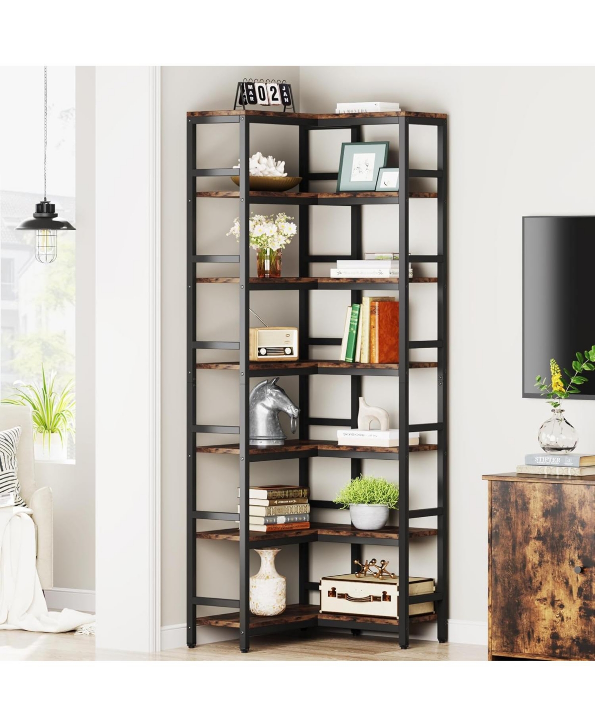 Click here for Tribesigns 78.74” Tall Corner Shelf  7 Tier... prices
