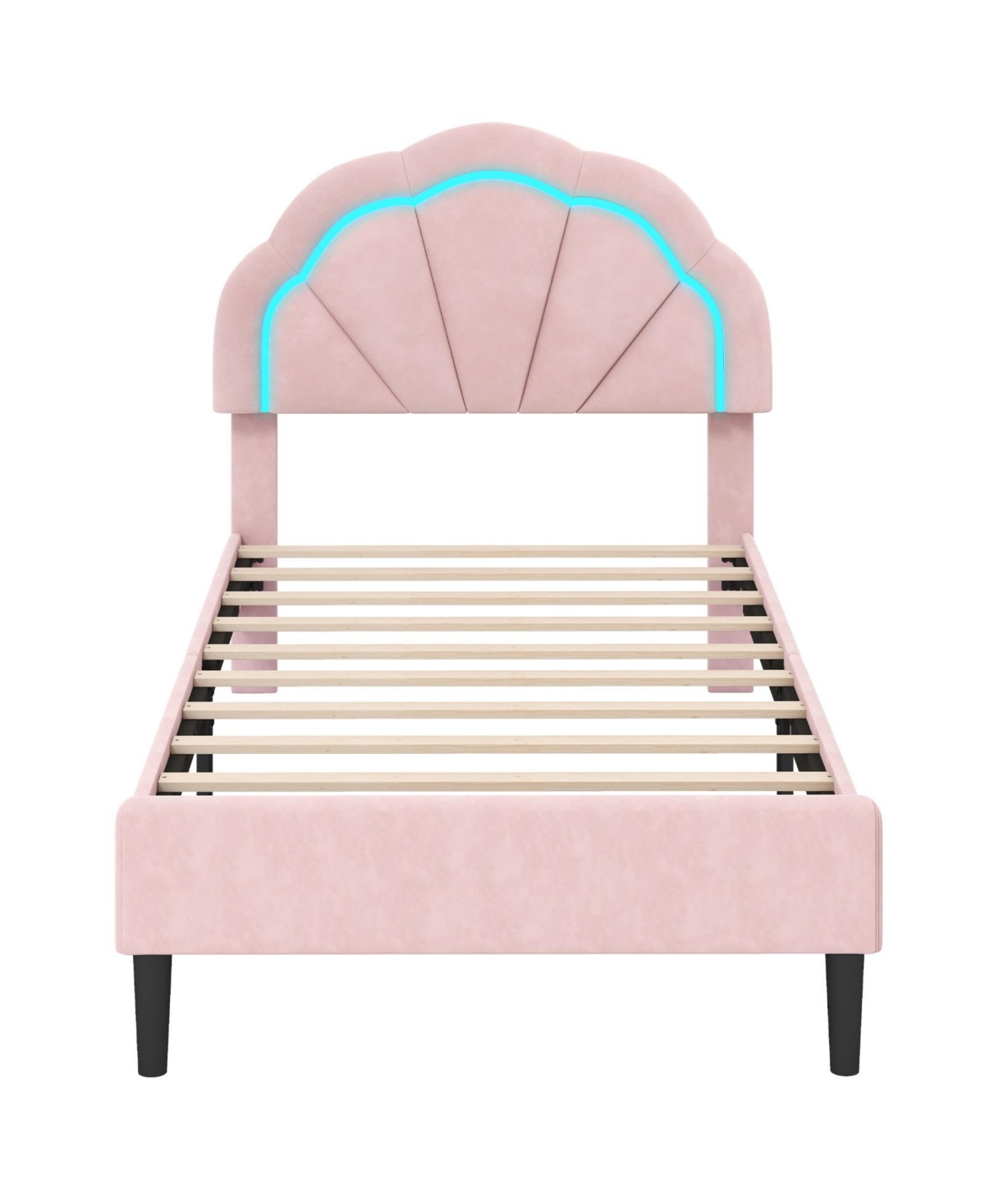 Click here for Twin Size Upholstered Led Bed Frame with Adjustabl... prices