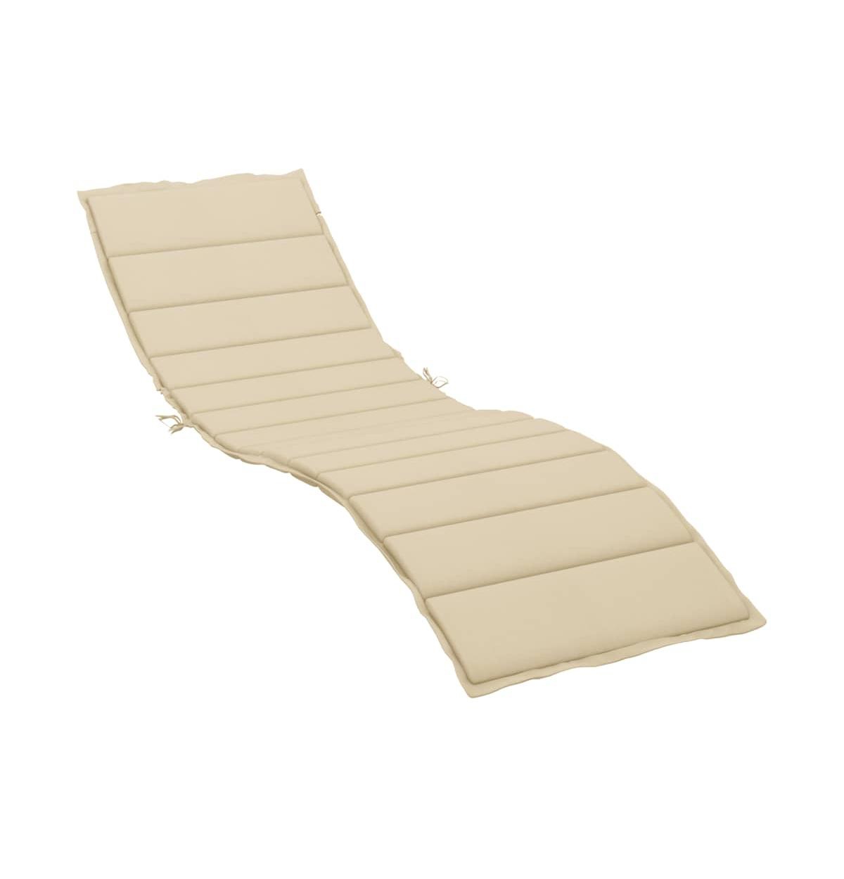 Click here for Sun Lounger Cushion Beige 78.7x19.7x1.2 Fabric - B... prices