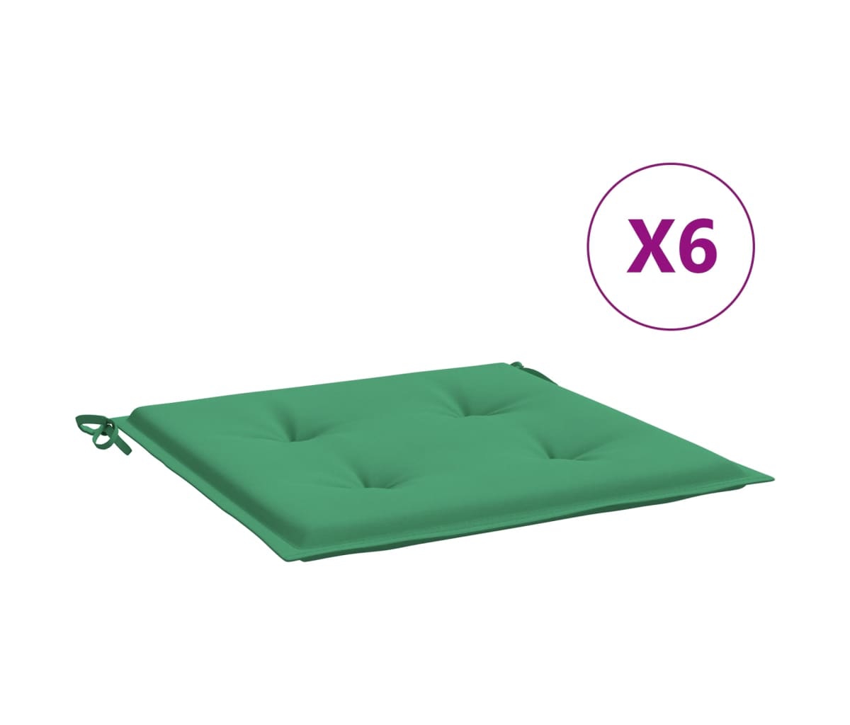 Click here for Garden Chair Cushions 6 pcs Green 19.7x19.7x1.2 Ox... prices