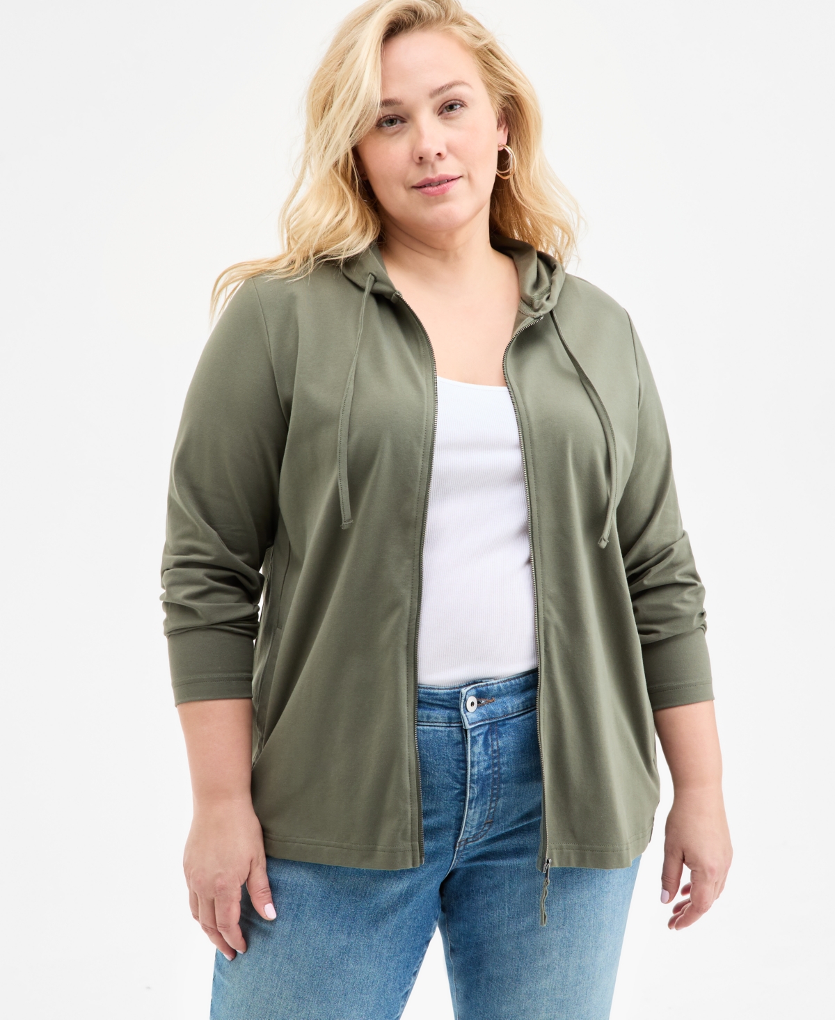 Click here for Style & Co Plus Size Zip-Up Hooded Sweatshirt  Exc... prices