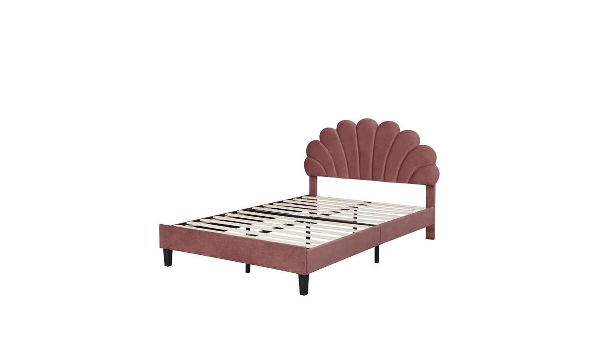 Click here for Slickblue Upholstered Platform Bed with Flower Pat... prices