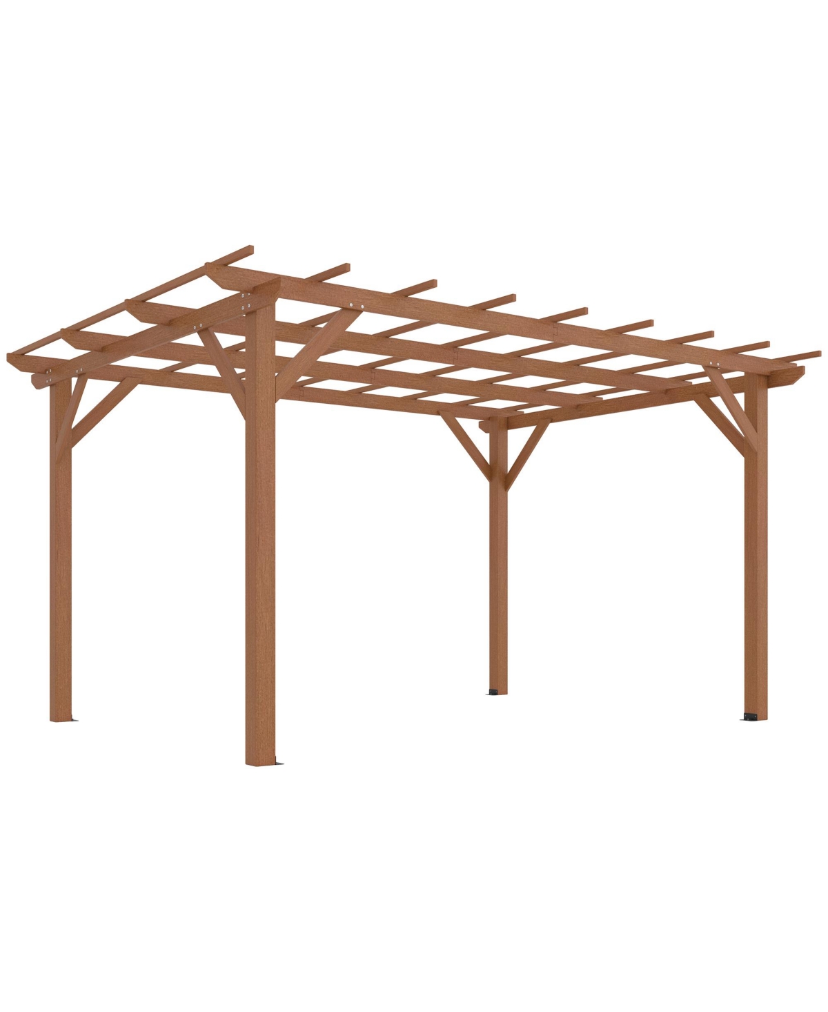 Click here for Outsunny 10 x 13 Outdoor Pergola  Wood Gazebo Grap... prices