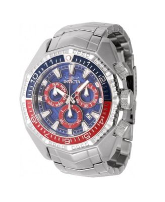 Invicta Men's 44296 Akula Quartz Chronograph Blue, Red, Dark Blue Dial ...