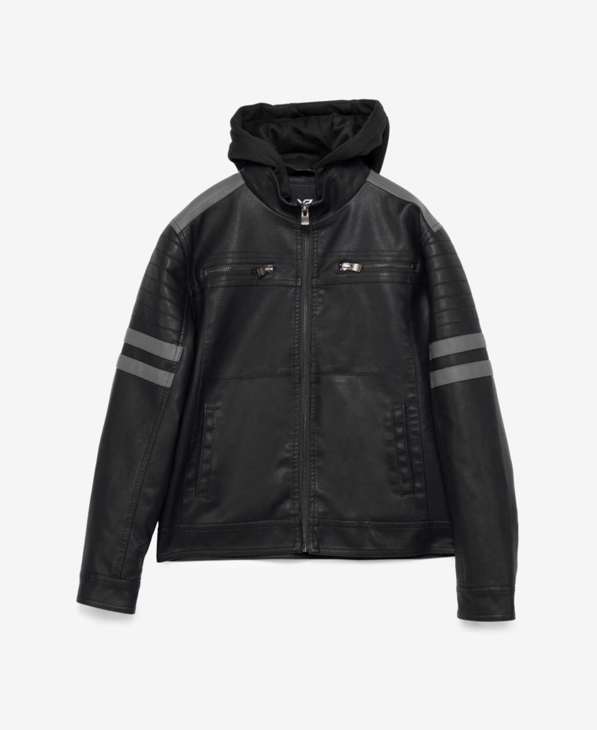 Click here for Xray Boys Hooded Moto Pu Leather Jacket With Linin... prices