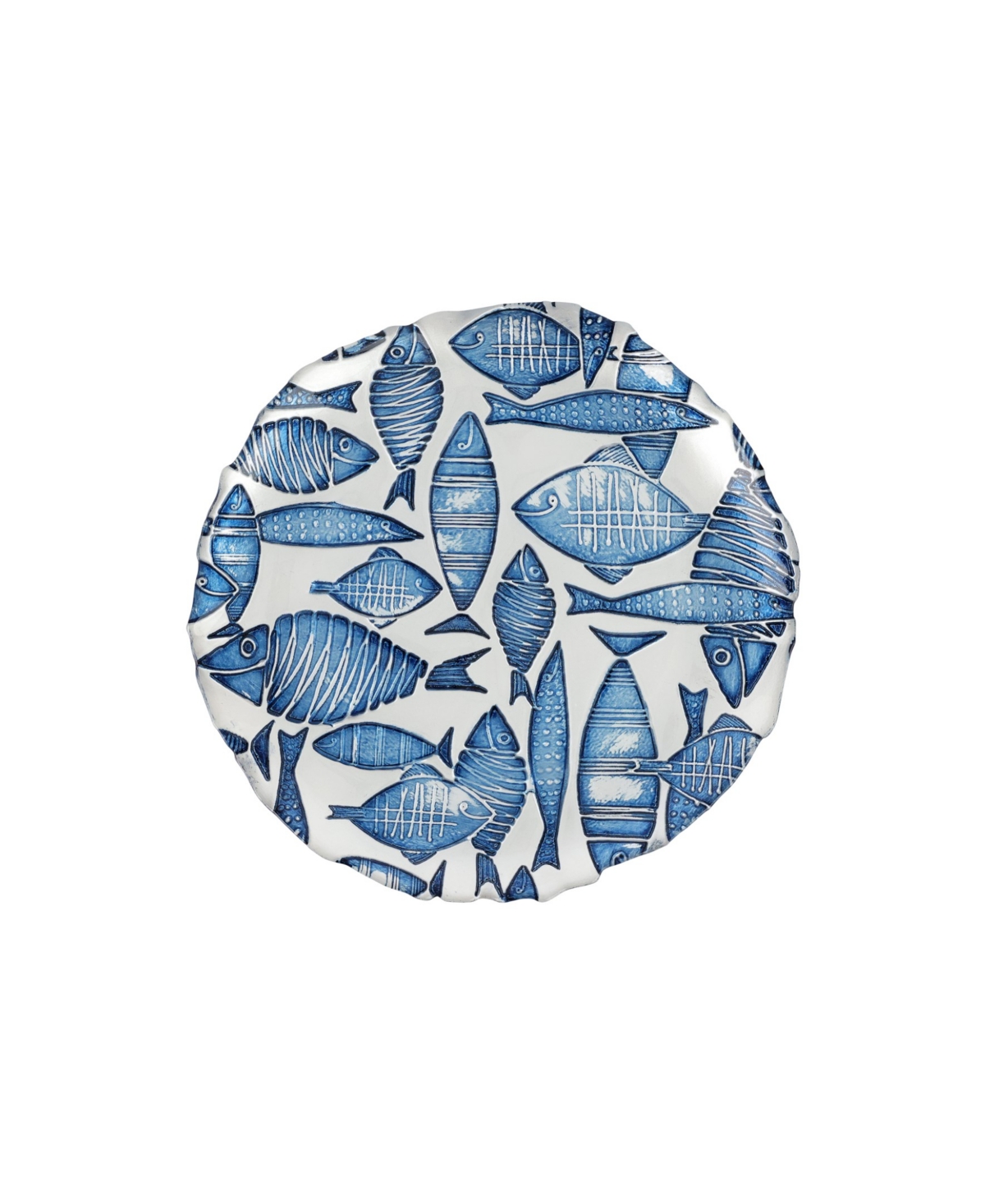 Click here for Vietri Isola Glass 8.25 Salad Plate - Blue prices