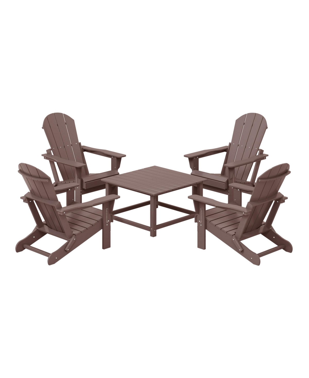 Click here for 5-Piece Hdpe Adirondack Chair Outdoor Patio Square... prices