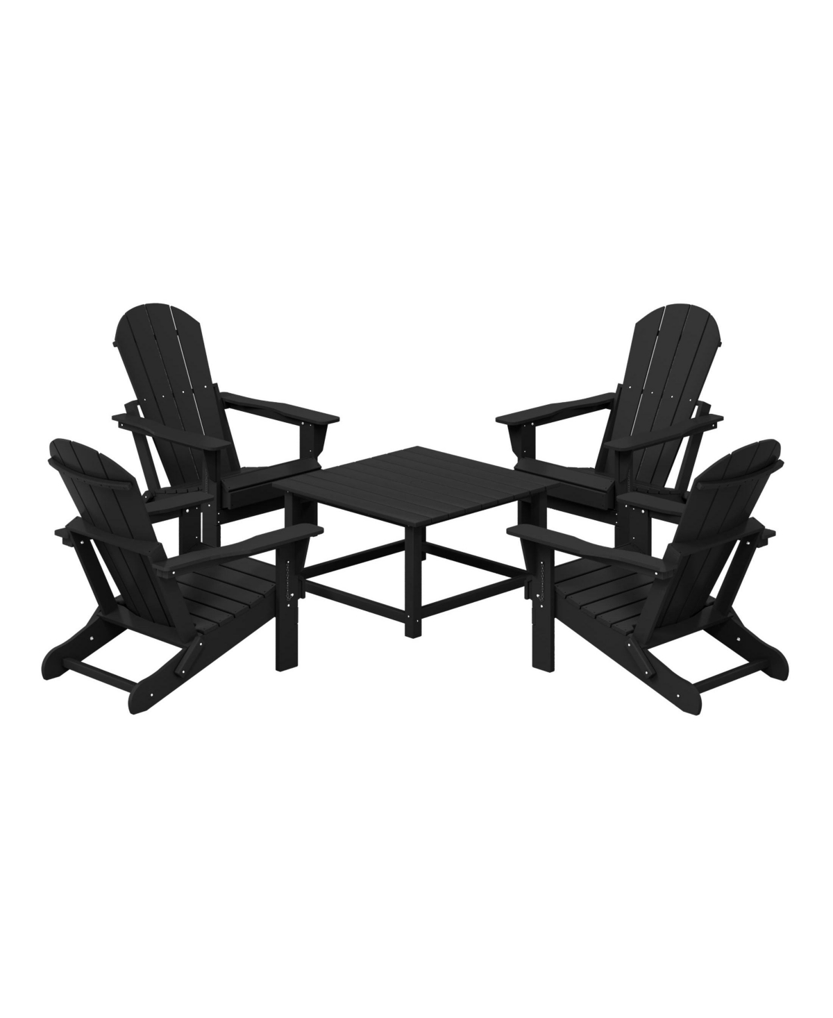Click here for 5-Piece Hdpe Adirondack Chair Outdoor Patio Square... prices